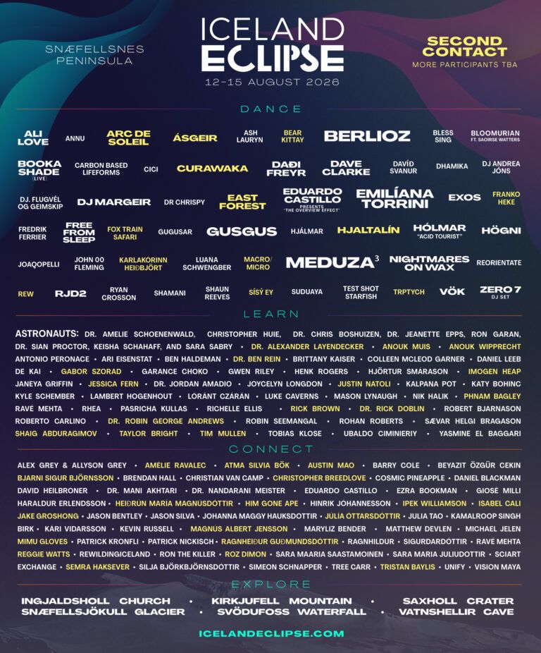 IhouseU.com | Iceland Eclipse Festival Unveils Second Contact Lineup Additions, Side Quests, and ...